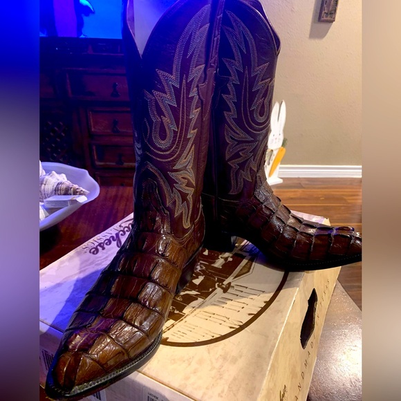 Lucchese | Shoes | Lucchese Classics Rare Croc Western Style Boots Size ...